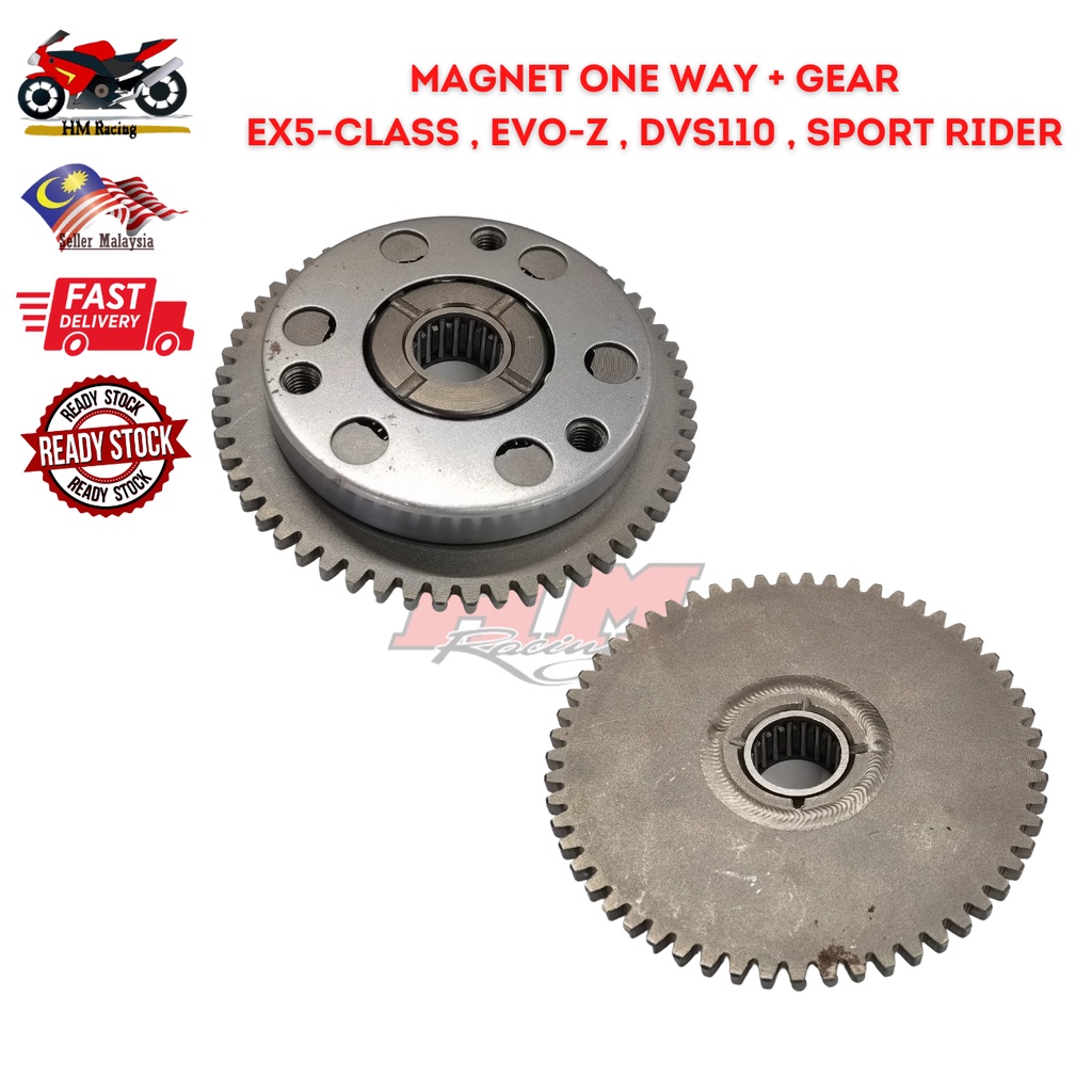 MAGNET STARTER ONE WAY with GEAR COMPLETE SET - EX5-CLASS , EVO-Z ...