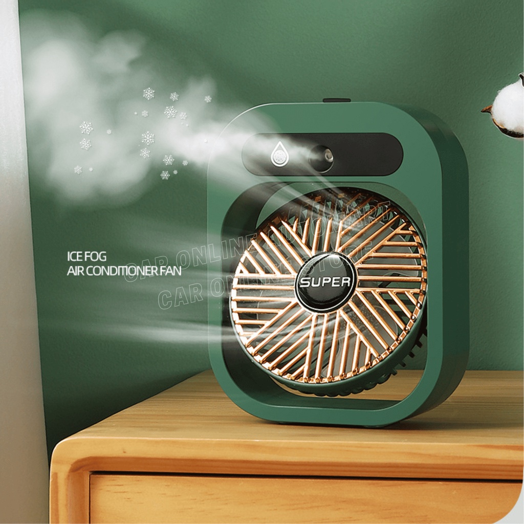 Portable USB Nano Spray Ice Fog Fan Ice Mist Air Conditioner Cooler ...