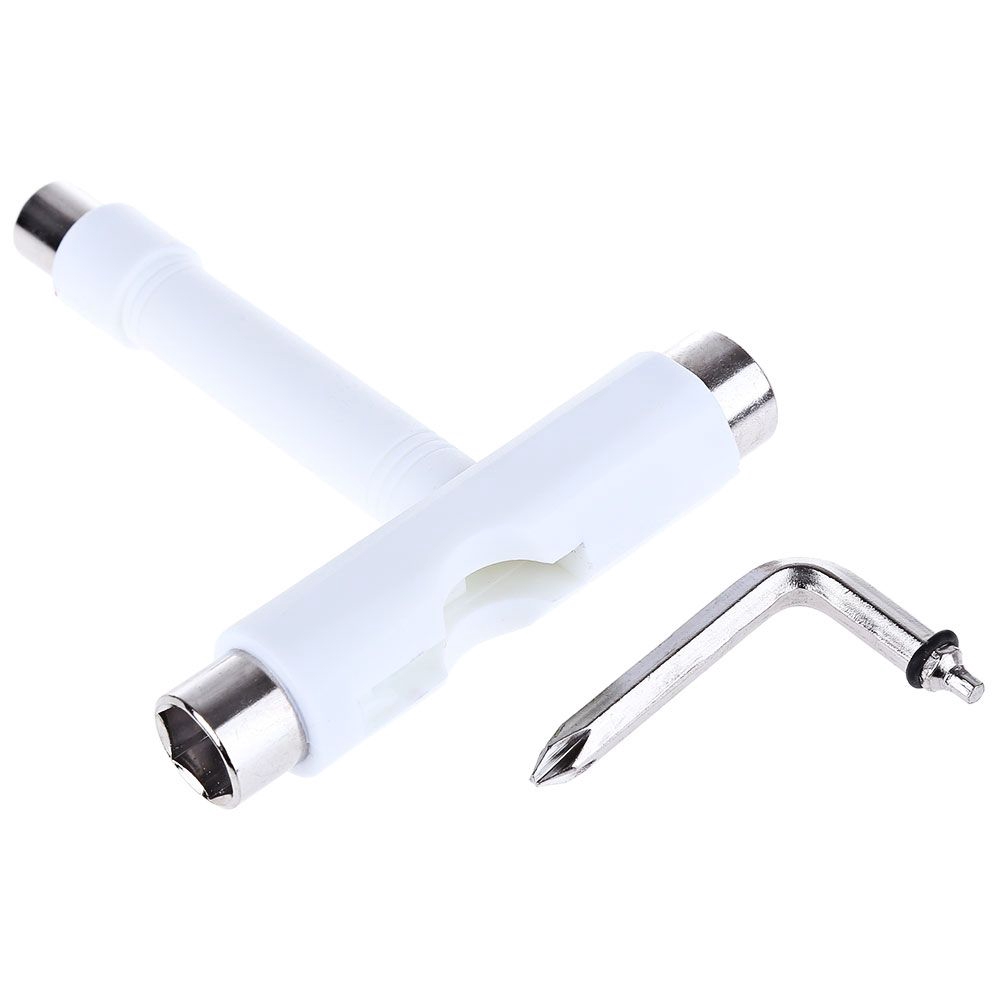 SKATEBOARD T-TOOL SPANNER SKATE ALL IN ONE REFIT FIX TOOL (WHITE ...