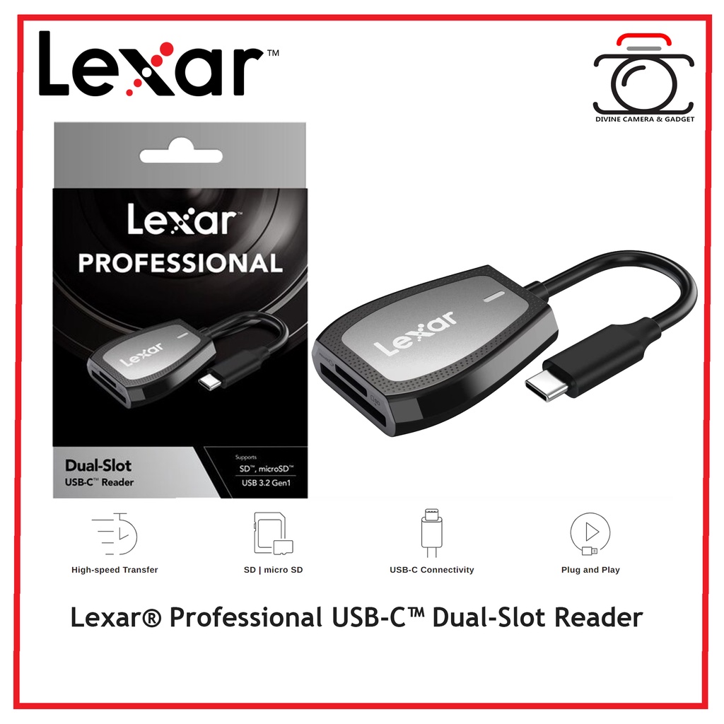 Lexar® Professional USB-C™ Dual-Slot Reader | Shopee Malaysia