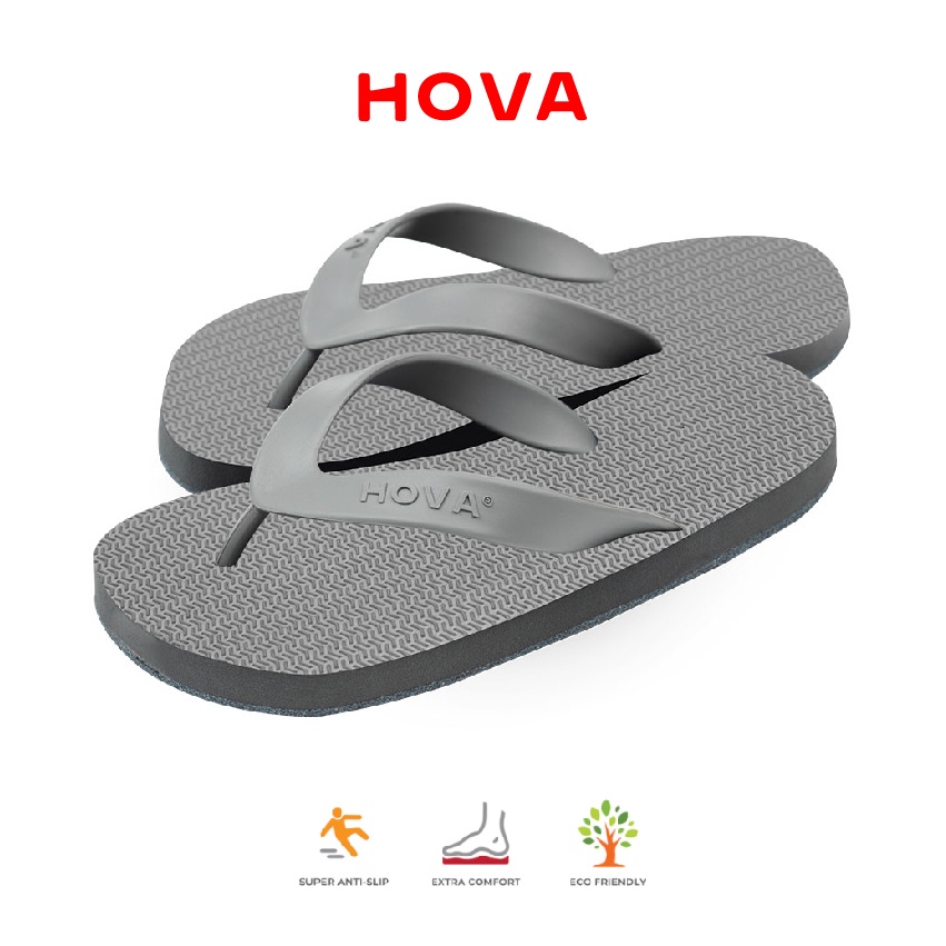 HOVA Wide Men's Classic Series Slipper in Granite - Gray | Shopee Malaysia