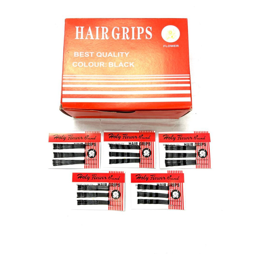 60 Pcs/5 Card Black Hair Pins Women Grips Barrette Hair Clips ...