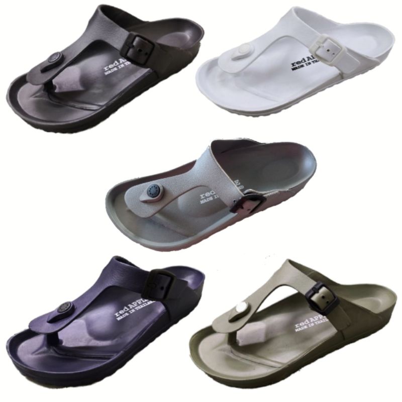 READY STOCK Unisex T-Strip Thai Red Apple Shoes Women's Slipper Silpar ...