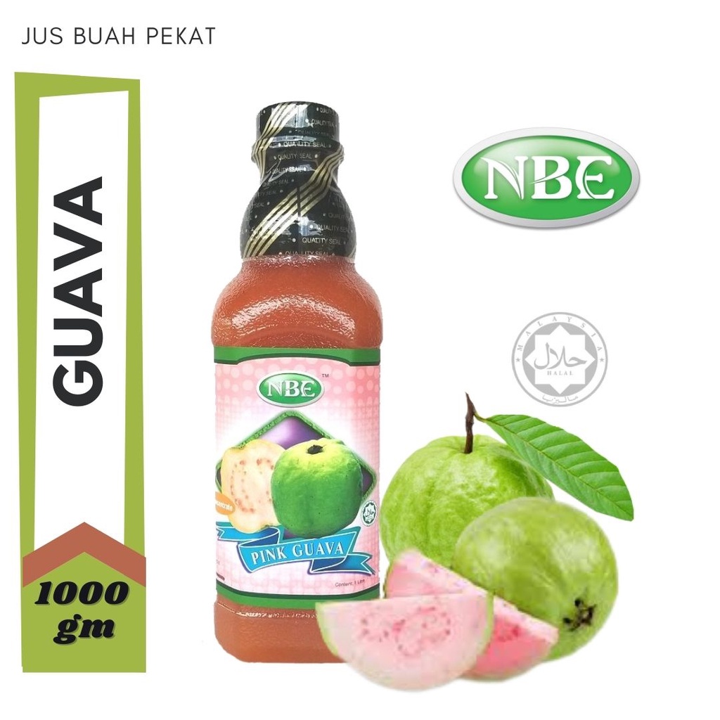NBE - BES MINUMAN BUAH JAMBU BATU MERAH / PINK GUAVA FRUIT DRINK BASE ...