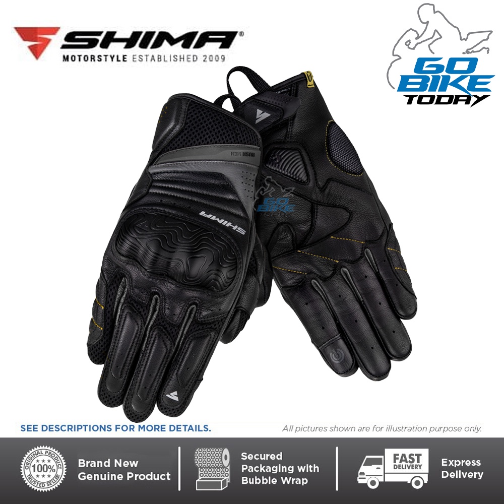 Shima Men Racing Gloves - RUSH (BLACK) | Shopee Malaysia