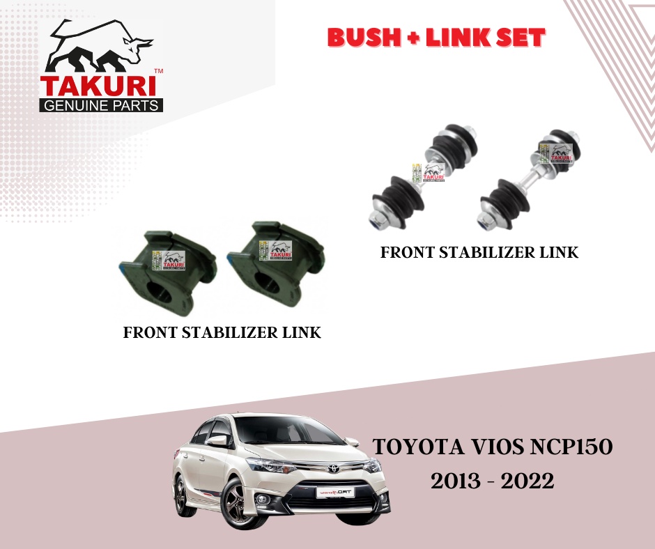 TOYOTA VIOS NCP42 (2002 - 2007) NCP93 (2007-2013) NCP150 (2013-2022) FRONT STABILIZER BAR BUSH ...
