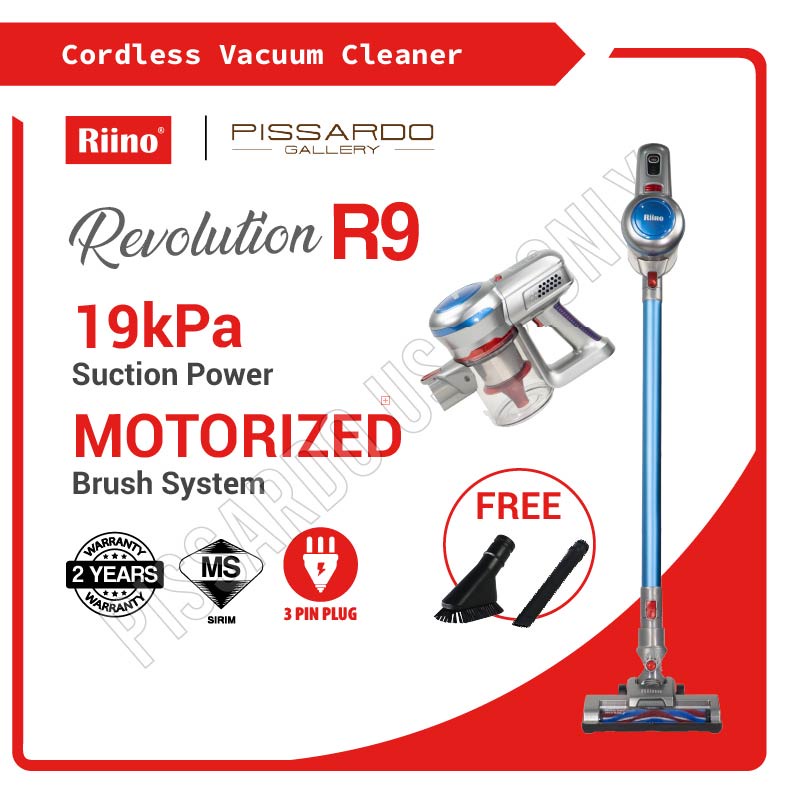 Riino Revolution R9 Cordless Vacuum Cleaner with Motorized Brush - H20A ...