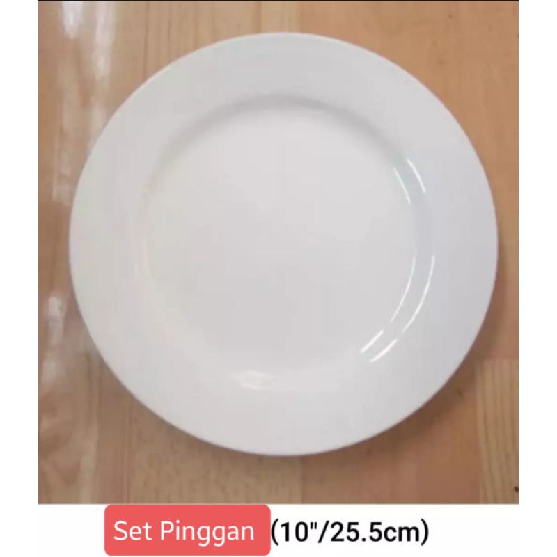 Ceramic Dinner Plate 9''/10"/11"/12" Pinggan Makan Hidangan Kaca Flat ...