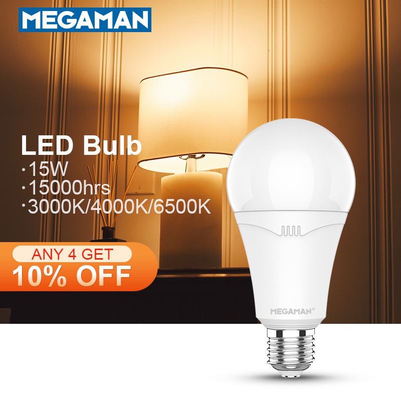 Megaman LED Bulb Light A70 E27 Eye Care Classic Energy Saving Lamp (15W ...