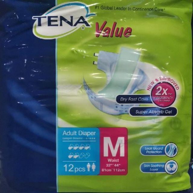 Tena Adult Diaper (M size-12pcs) | Shopee Malaysia