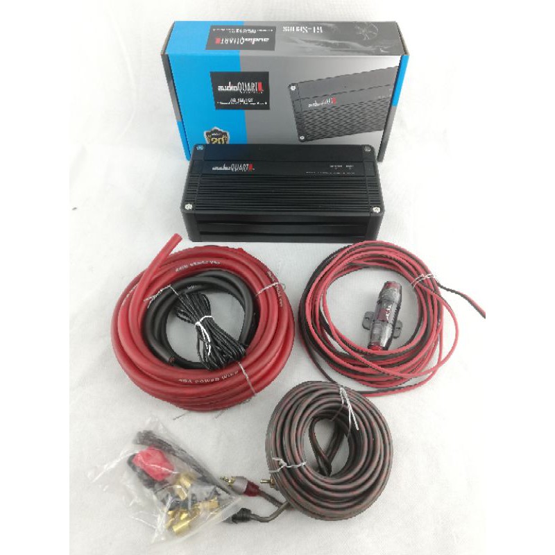 AUDIO QUART 1500W 4 channel amplifier(show room set). foc wire kit ...