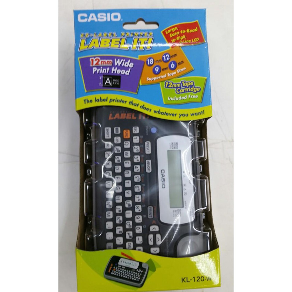 Casio Label It KL-130 18mm 2-Line Compact Label Printer(1 years warranty)/Casio KL-120 Label ...