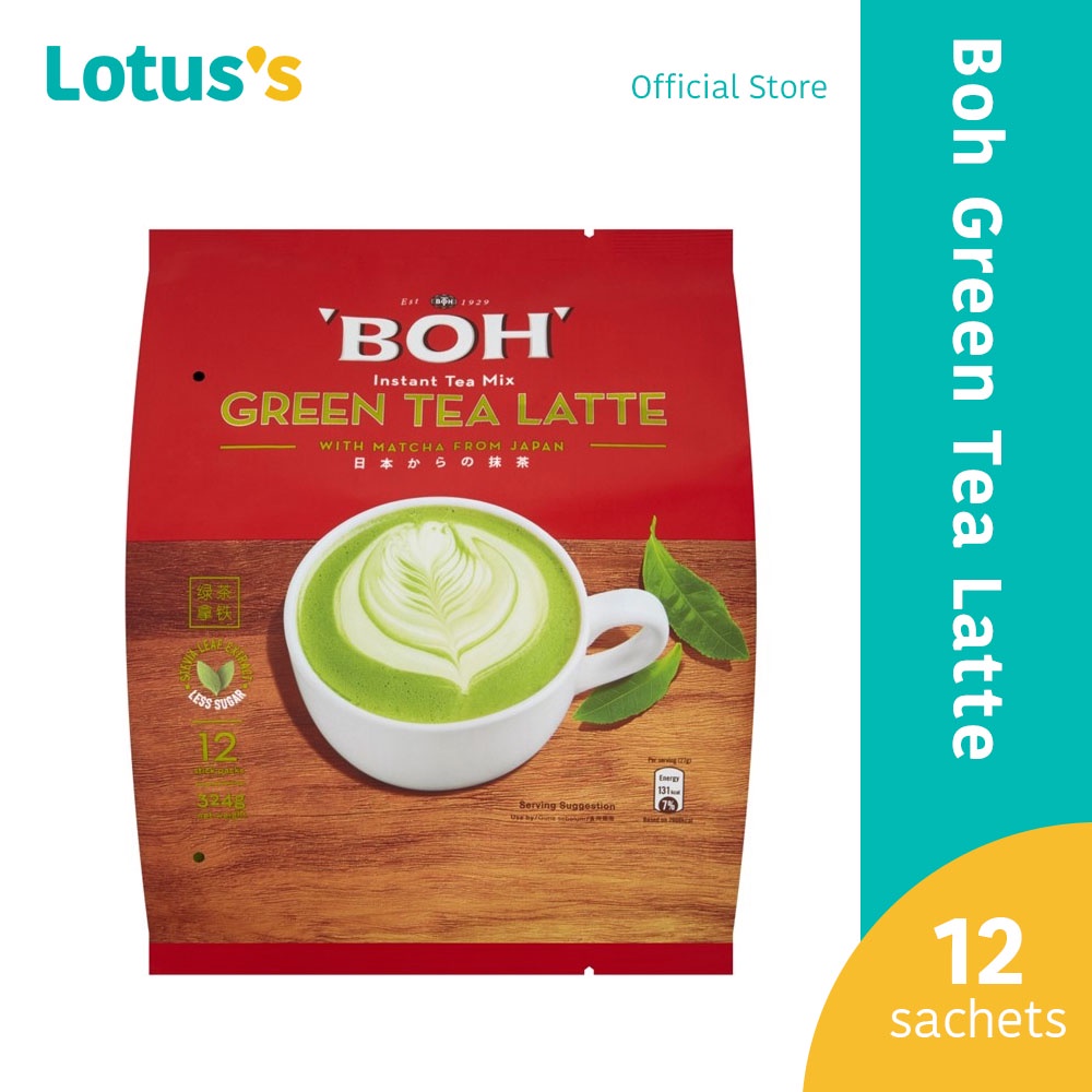 Boh Green Tea Latte (12's x 27g) | Shopee Malaysia