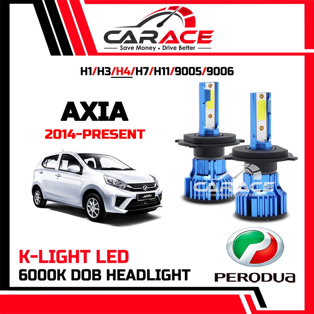 KLIGHT DOB LED Headlight 6000K 50W | H4 H7 H11 | PERODUA LED Car ...