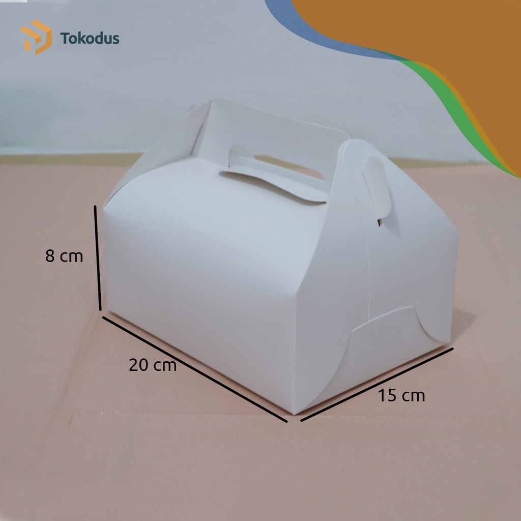 PUTIH Cardboard Carrying/Gable Box/Gable Box 20x15x8 cm White Hampers ...
