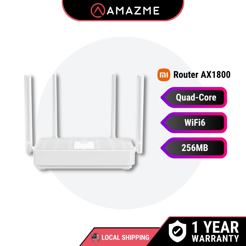 Xiaomi Mi Router AX1800 WiFi6 Qualcomm 5-core Dual Band 2.5GHz/5GHz 4 ...