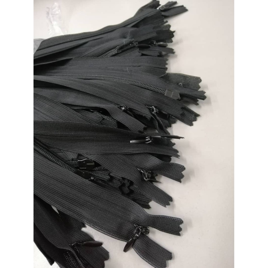 🔥Borong Murah🔥Zip Sorok / Sembunyi (Hitam/Putih) 100/50pcs | Shopee ...