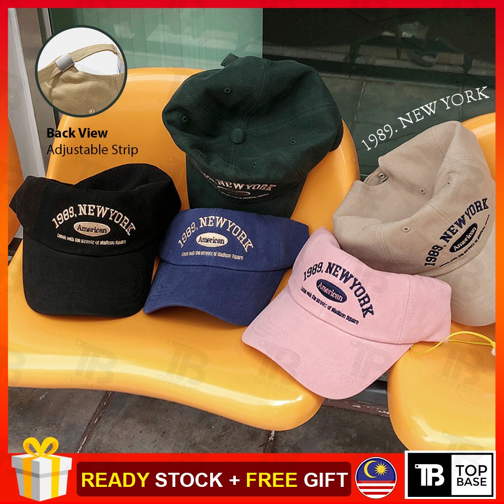 Top Base Korean Vintage Baseball Cap INS Topi Retro NY New York ...