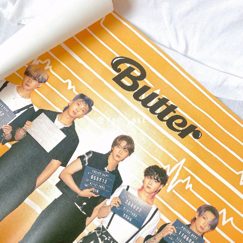 BTS Butter Official Poster (Cream / Peaches) | Shopee Malaysia