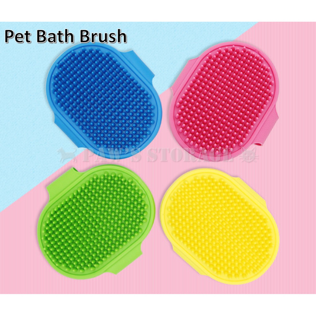 Rubber Pet Bathing Brush Pet Rubber Grooming Massage Hair Removal Bath ...