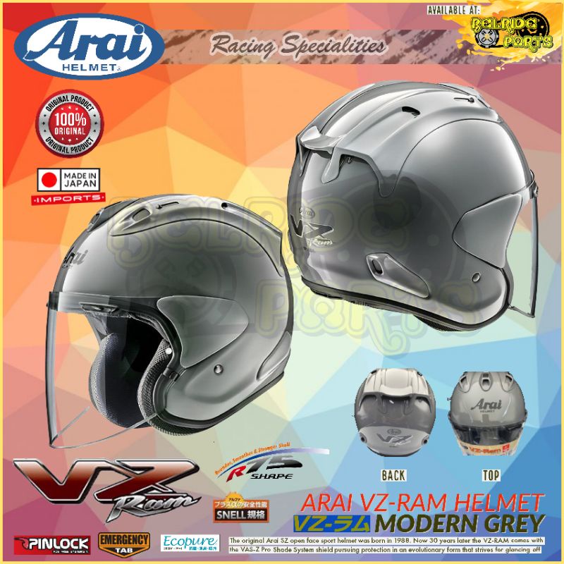 Arai Vzram Modern Grey Original Japan Motorcycle Helmet | Shopee Malaysia
