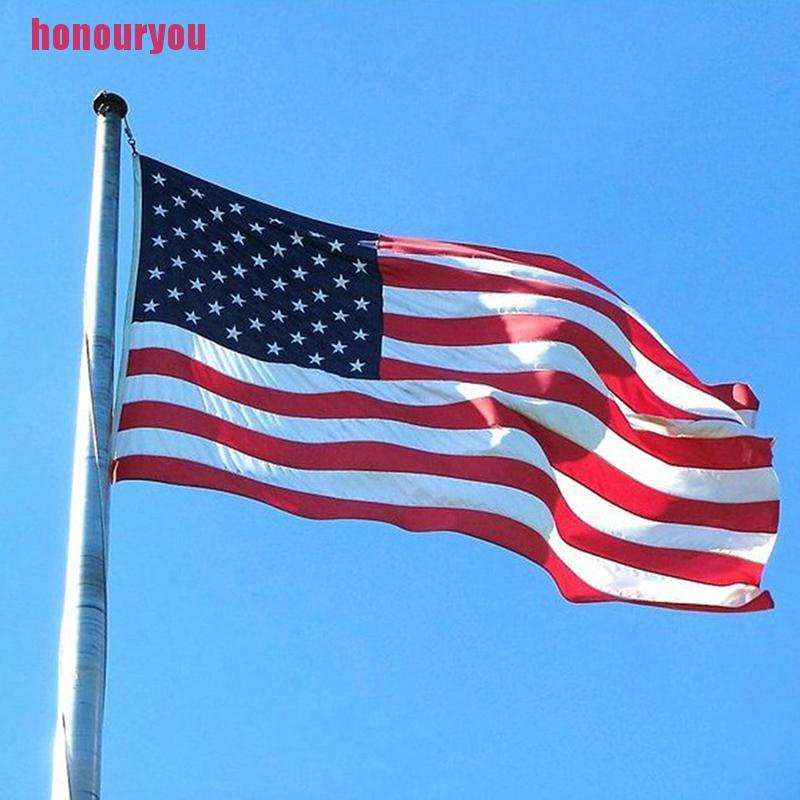 Honouryou@ 5*3Ft American Flag Grommets Usa Polyster Flag Courtyard ...