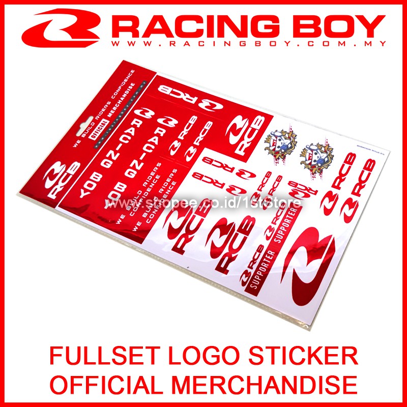 Sticker OFFICIAL RCB STICKER OFFICIAL LOGO RACING BOY MALAYSIA FULL SET ...