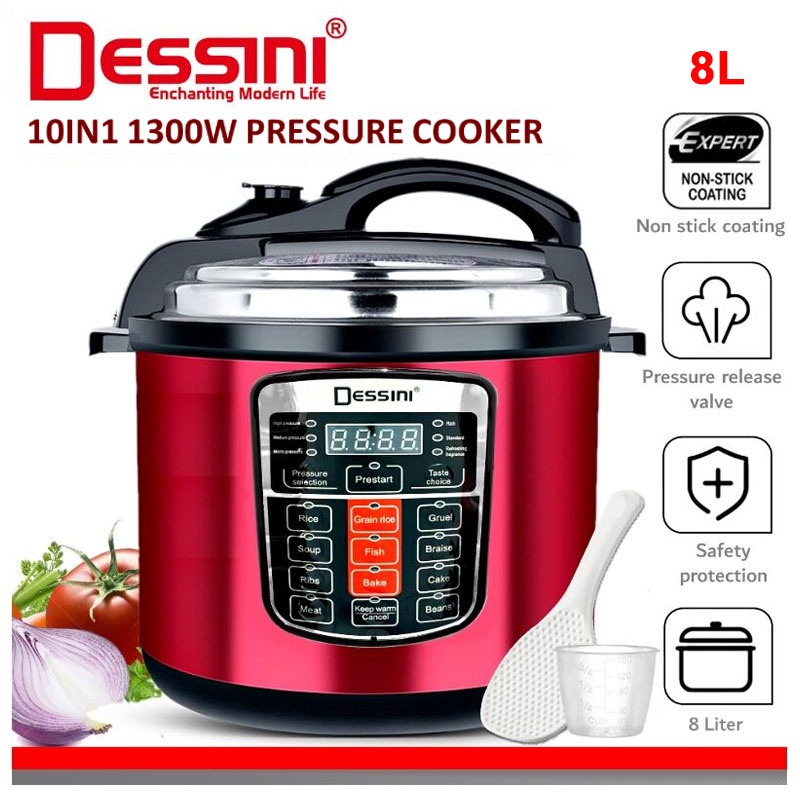 [Cook Pedia] 🔥DESSINI ITALY🔥 10in1 Electric Digital Pressure Cooker Non ...