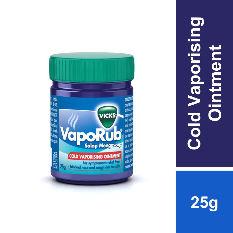 Vicks Vaporub Cold Vaporizing Ointment (25g) | Shopee Malaysia