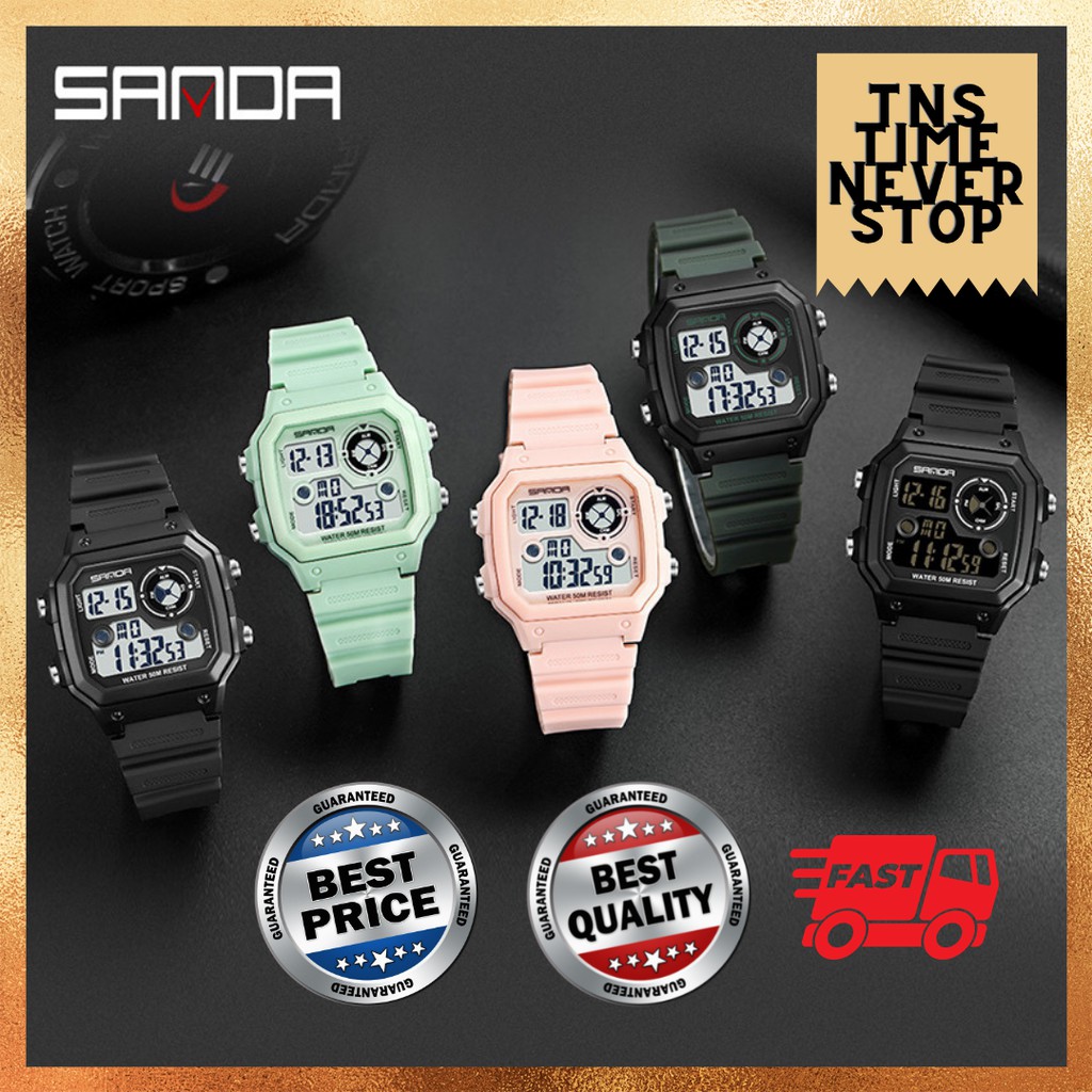 [ Malaysia Warranty ] SANDA Waterproof Women Watch Couples Watch Sports ...