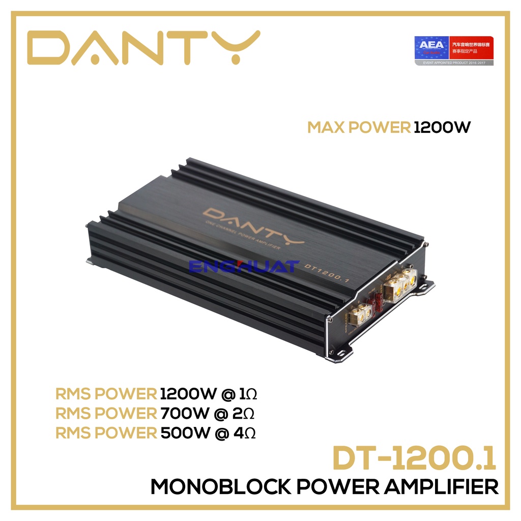 DANTY DT-1200.1 | Monoblock Power Amplifier MOSFET 1200W | DANTY ...