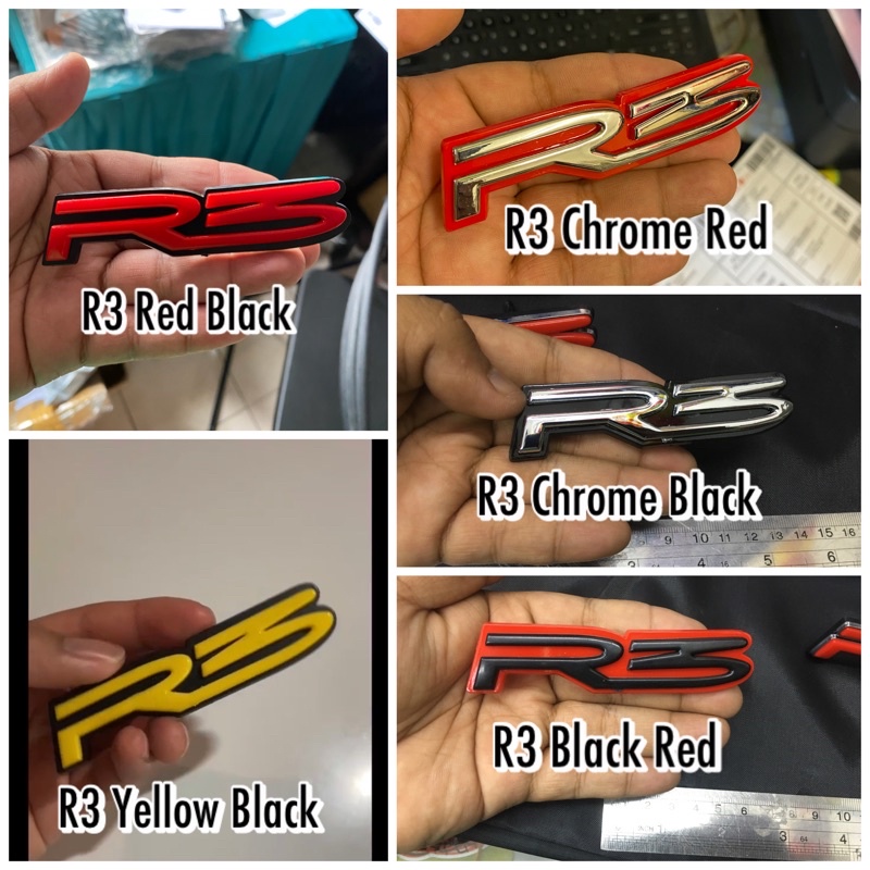 Proton R3 EMBLEM Proton R3 LOGO R3 GRILL BREKET GRILL PERSONA IRIZ ...