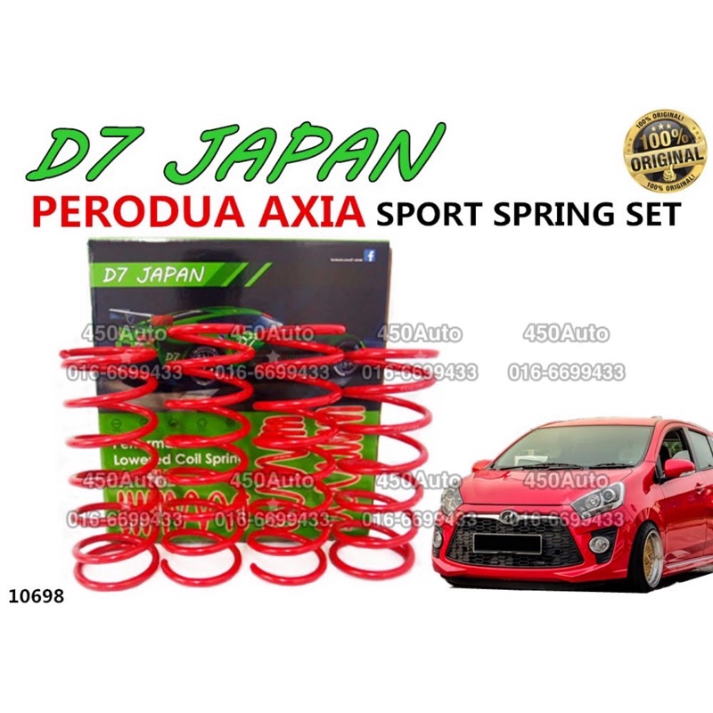 D7 JAPAN ABSORBER PERODUA AXIA SPORT SPRING 1SET 4PC | Shopee Malaysia
