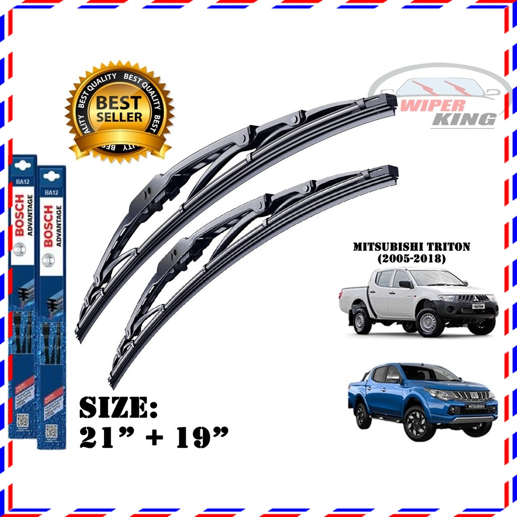 Triton / D Max / Fortuner / Vigo Bosch Advantage Wiper Blade Set (21" + 19") | Shopee Malaysia