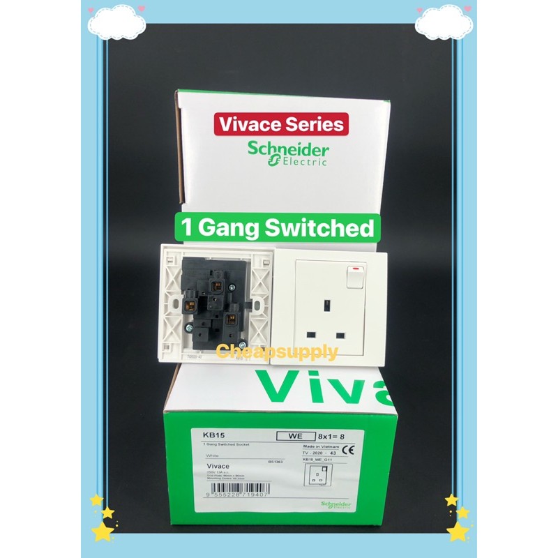 Schneider Vivace Series Socket Outlet 13A / 15A | Shopee Malaysia