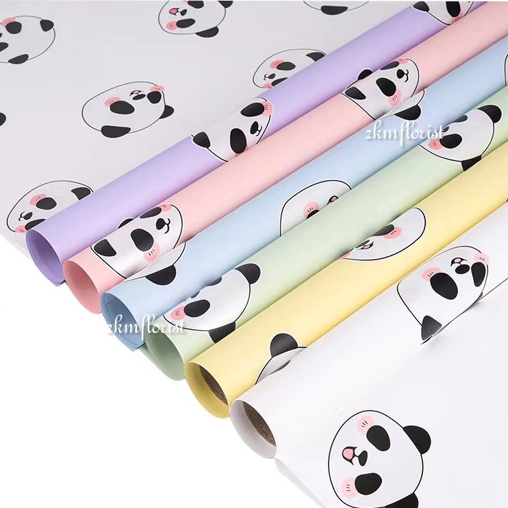 (20PCS) PANDA Flower Wrapping Paper Bouquet Gift Florist Wrap Wrapper ...