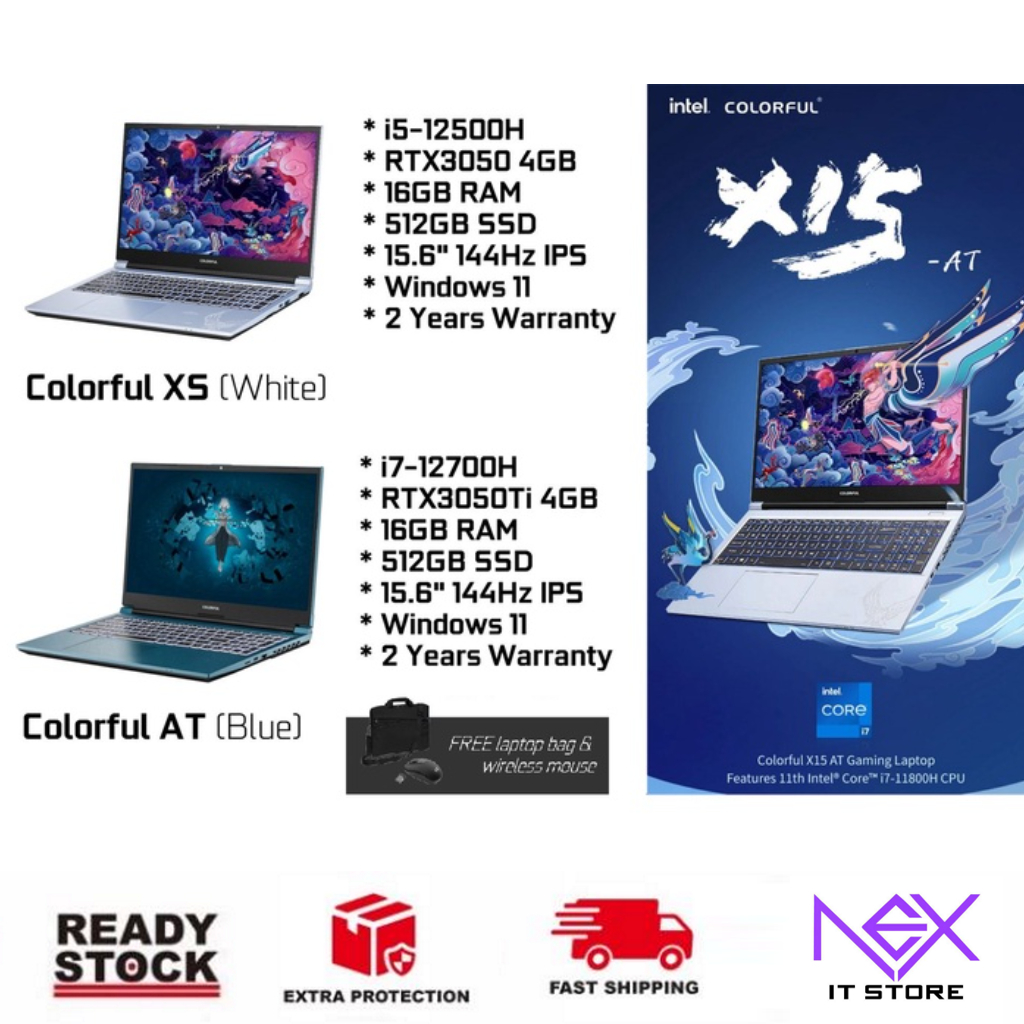 COLORFUL LAPTOP NOTEBOOK i5 12500H i7 11800H i7 12700H RTX3050 ...