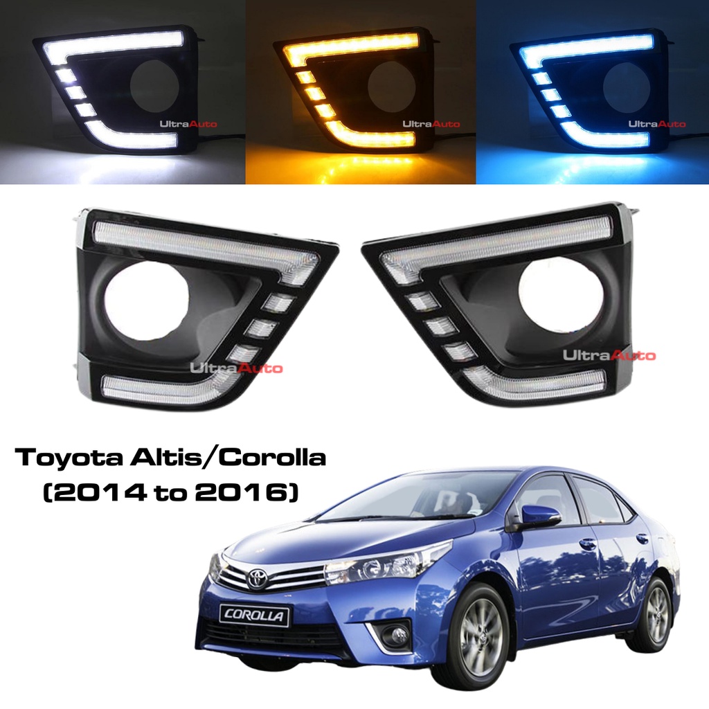 Toyota Altis Corolla DAYLIGHT DRL Foglamp Cover Daytime Running Light ...