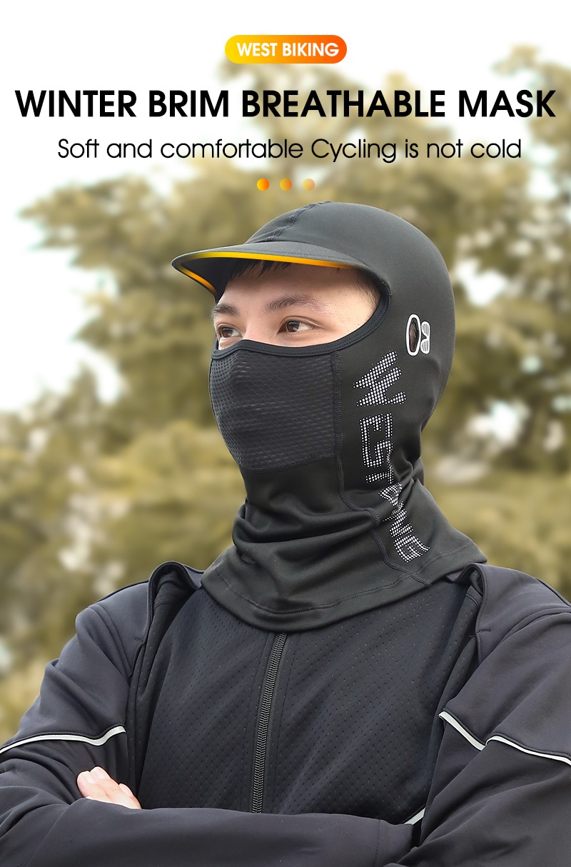 WEST BIKING Men Women Cycling Cap Winter Windproof Sport Balaclava Ski ...