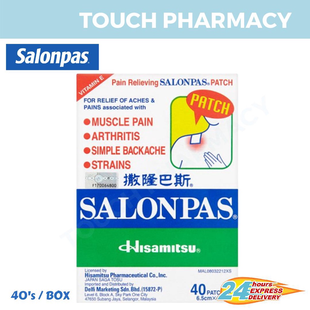 SALONPAS Pain Relieving Patch 40 patches/BOX | Shopee Malaysia