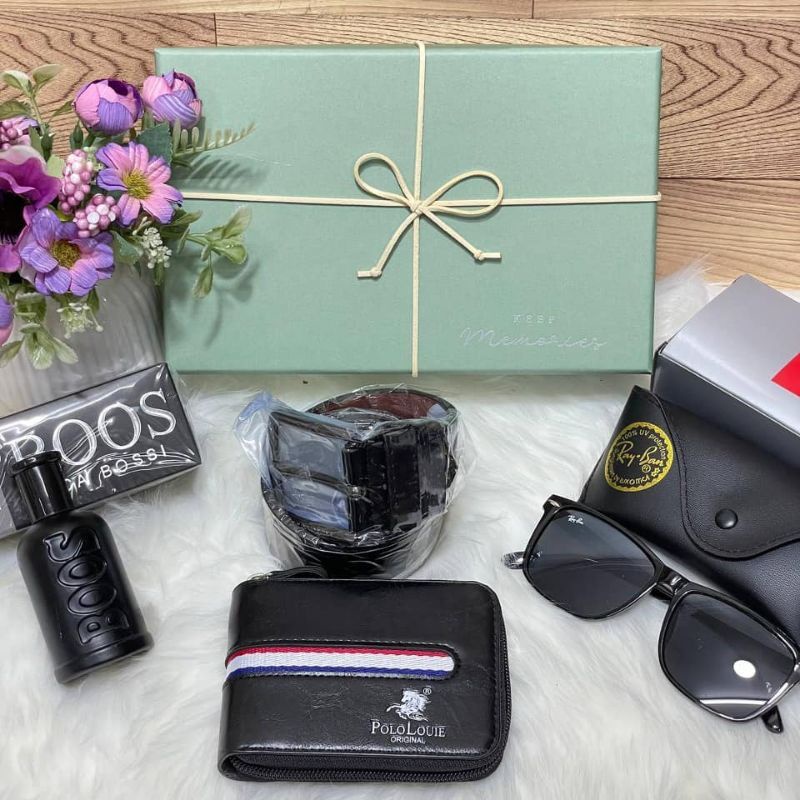 Set Hadiah Untuk Lelaki | Hantaran Lelaki | Hadiah Suami / Men Wallet ...