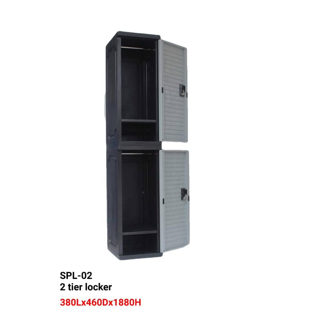 2 Tier Plastic Locker /almari plastik/plastic cabinet | Shopee Malaysia