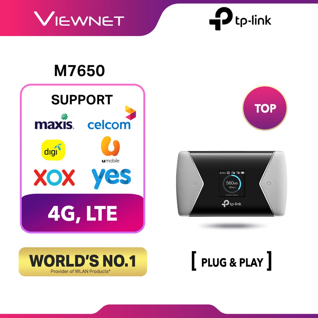 TP-Link M7650 Cat.11 600Mbps AC1200 Dual Band Wifi Sim Modem Router ...