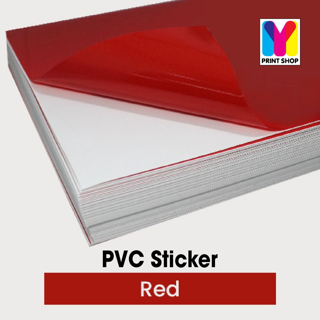 1 pcs PVC PP Color A4 Size / ORIGINAL PVC GLOSSY WATERPROOF STICKER ...