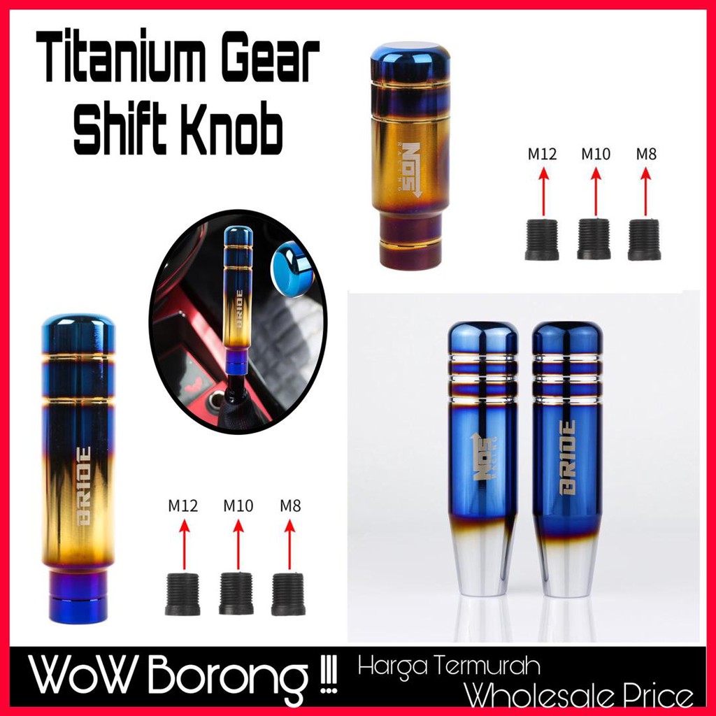 Universal Titanium Gold Aluminum Gear Shift Knob Shifter Lever Head ...