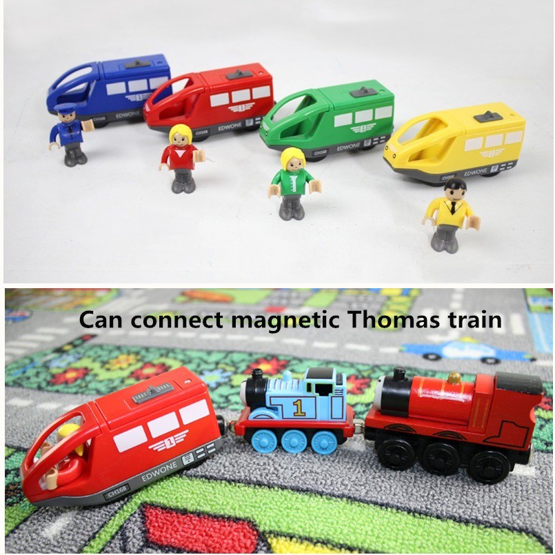 Magnetic Electric Train Diecast Slot Toy Electric Railway Wood Toy Brio ...