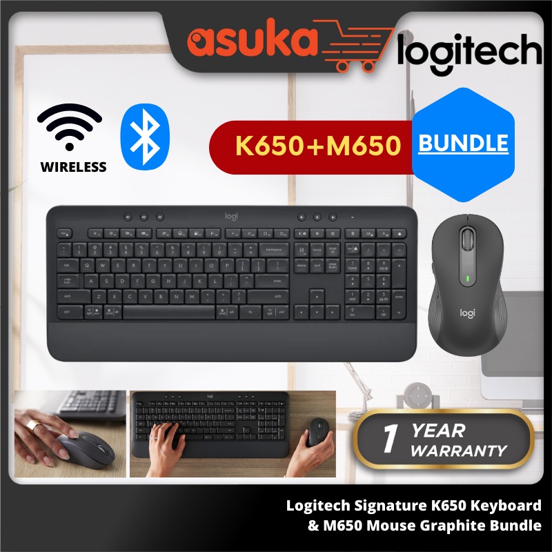 Logitech Signature K650 Keyboard & M650 Mouse Graphite Bundle/Logitech ...