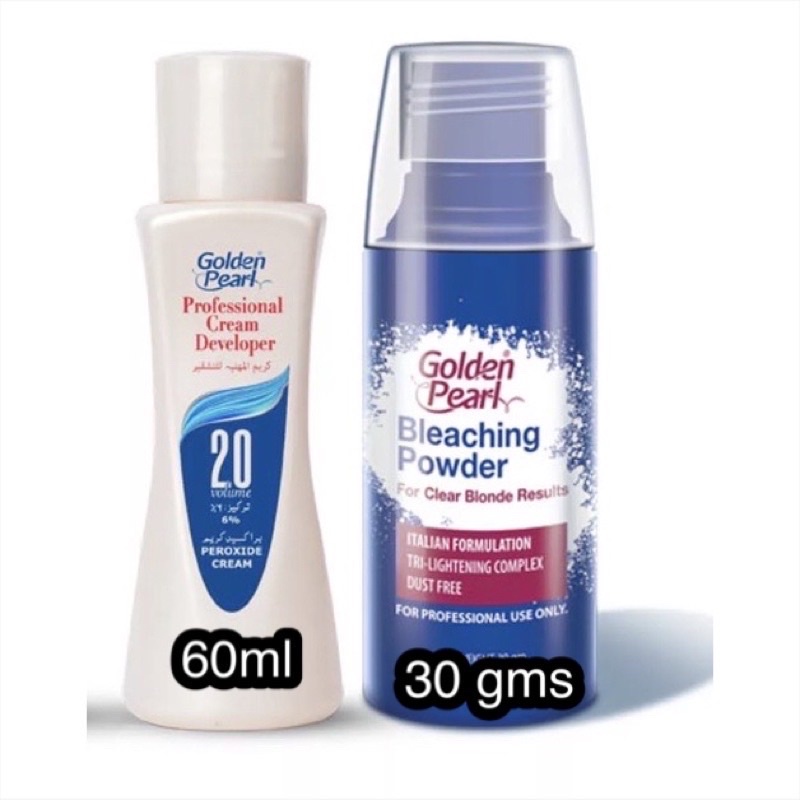 Golden Pearl Bleaching Powder +Cream Developer 💯 Aurhentic | Shopee ...