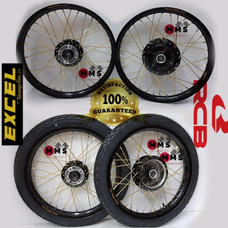 RXZ Pnp Set Rim Takasago Excel Asia/Racing Boy 160x18 Black, Lidi Gold ...