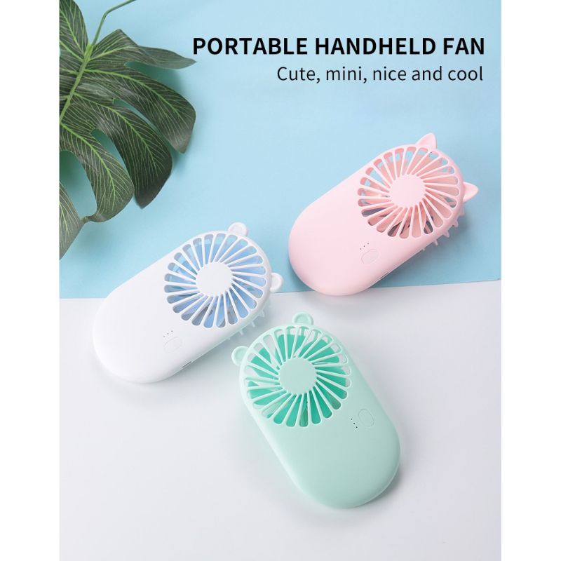 Portable Rechargeable Mini Handy Fan Small Desk Desktop Cooling Fan 3 ...